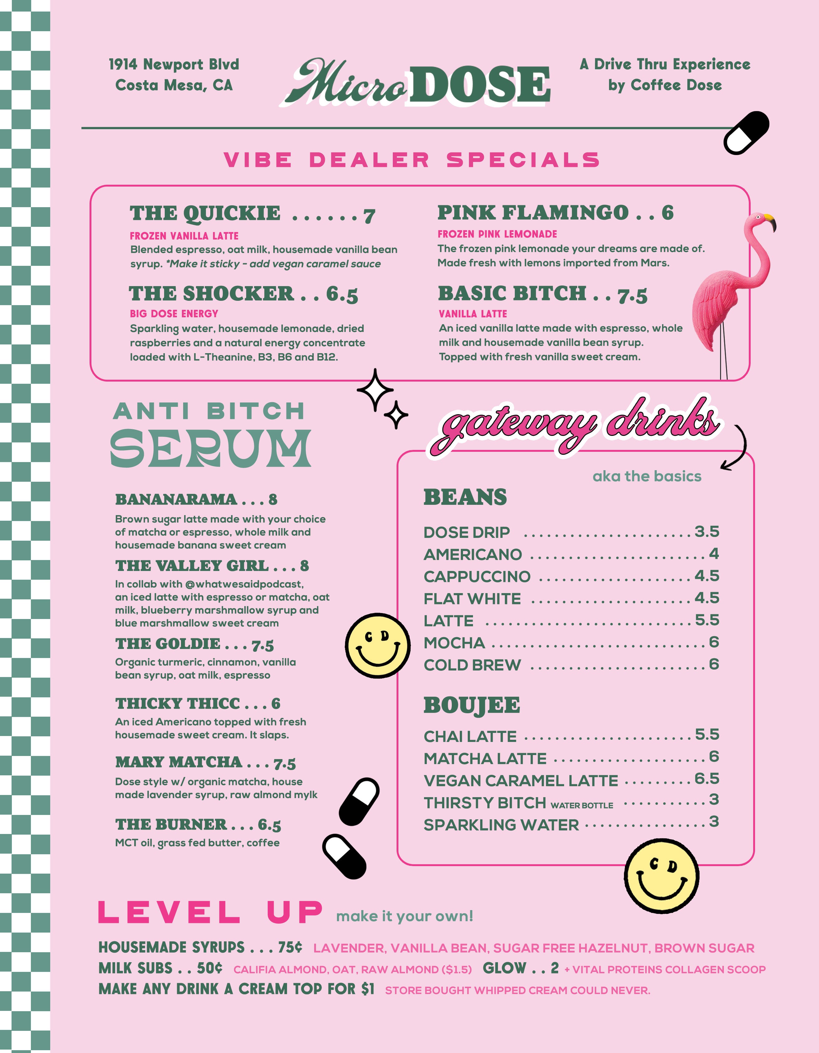 MicroDose Menu – Coffee Dose